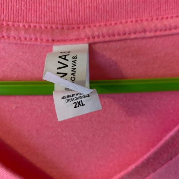 Bella Canvas | Tops | Neon Pink Unisex Vneck Bella Canvas Tee Xxl ...